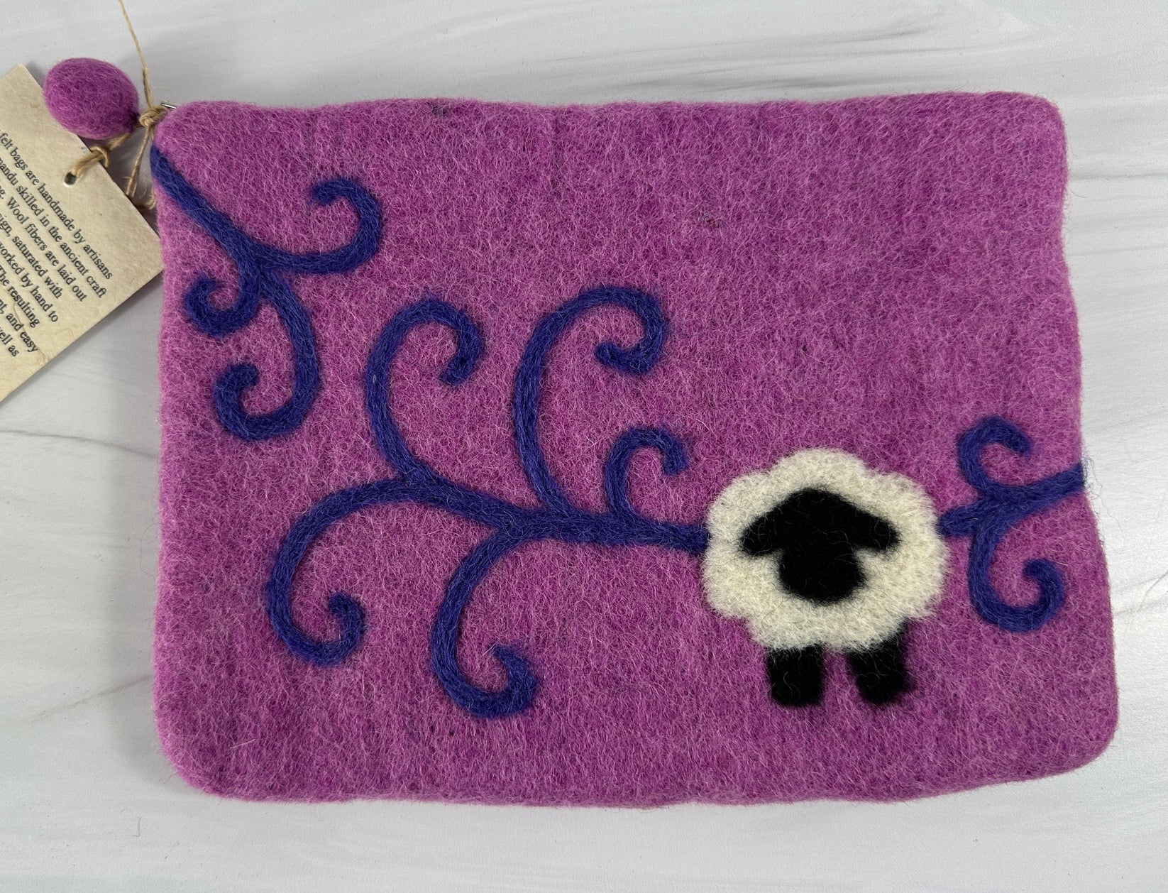 Sheep with Swirls Notions Pouch – Thatched Roof Cottage